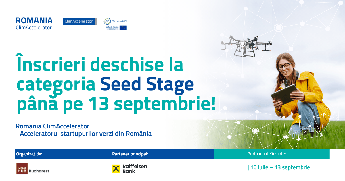 Programul de accelerare pentru startupuri greentech Romania ClimAccelerator deschide înscrierile ...